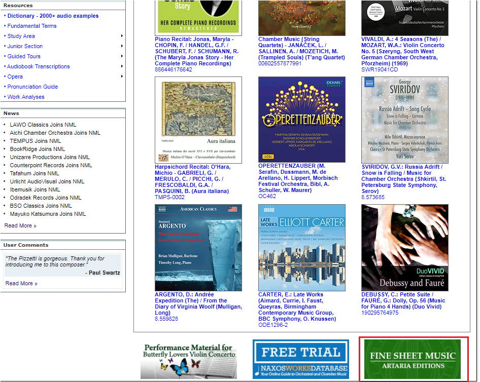 Sheet Music – Naxos