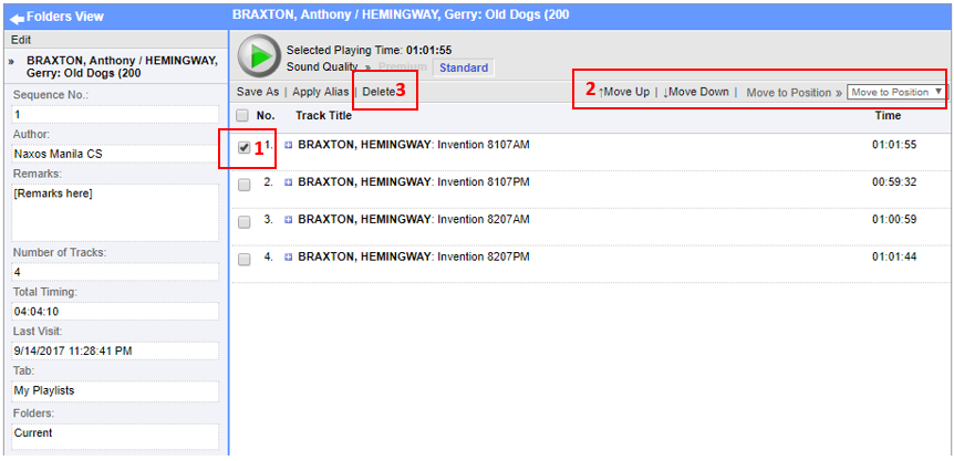 Delete and Edit Track Details (Using Alias) – Naxos