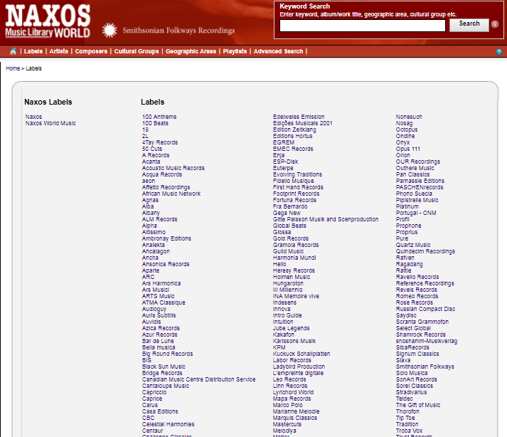 The Main Menu – Naxos